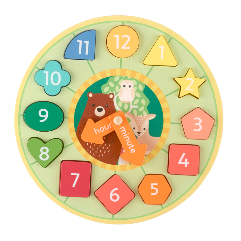 Woodland Shape Sorting Clock - TumbleTots