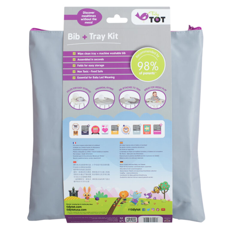 Bib & Tray Kit – Dove Grey - TumbleTots